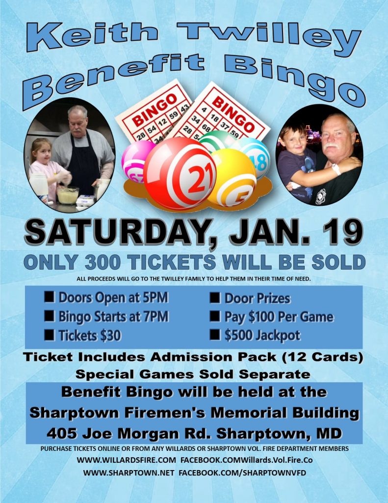 Benefit Bingo for Mr. Keith Twilley 1/19/2019 – Delmarva Fire Photography